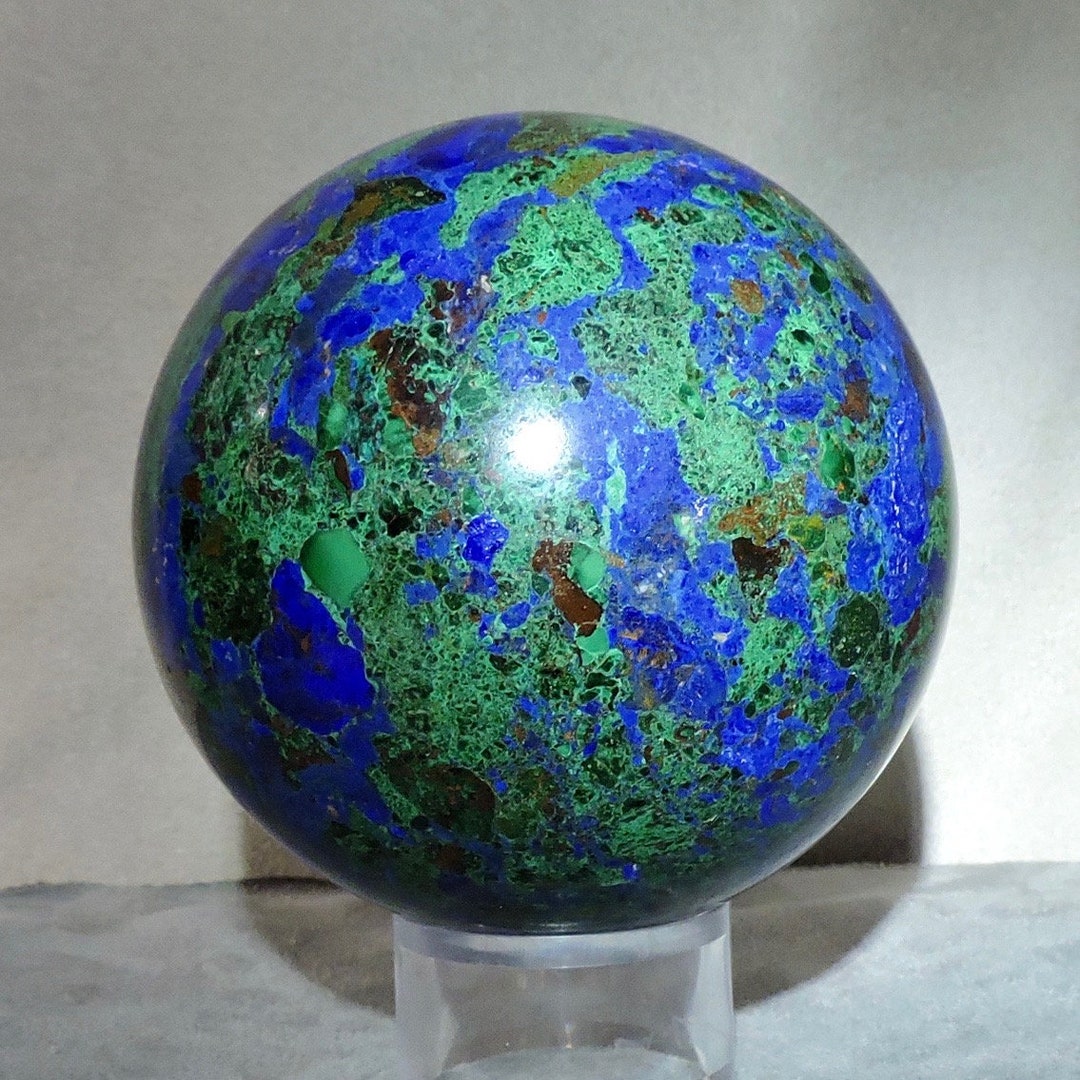 Azurite and Malachite Sphere, Azurite and Malachite From Arizona, M1064 ...