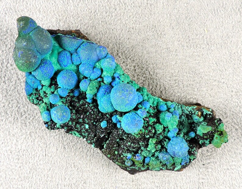 Azurite and Malachite Balls on Matrix, Morenci Arizona, M2547, From ...