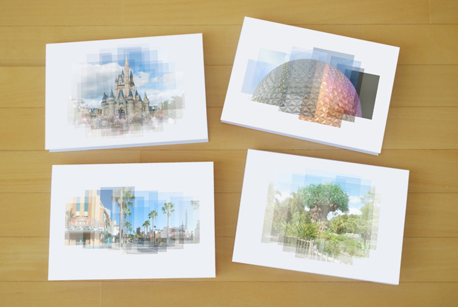 Disney World Park Icons | Set of 4 Notecards • Disney Greeting Card ...