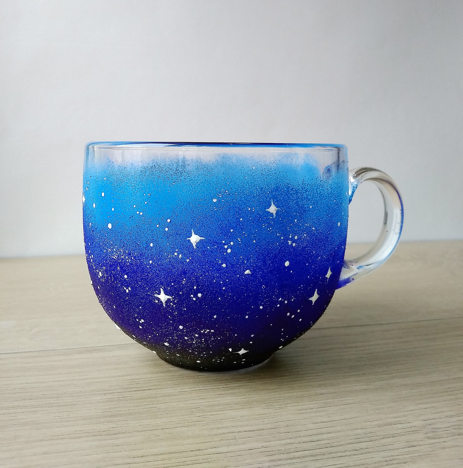 Galaxy Coffee Mug Cosmic Lover Gift Hand Painted Starry Night - Etsy