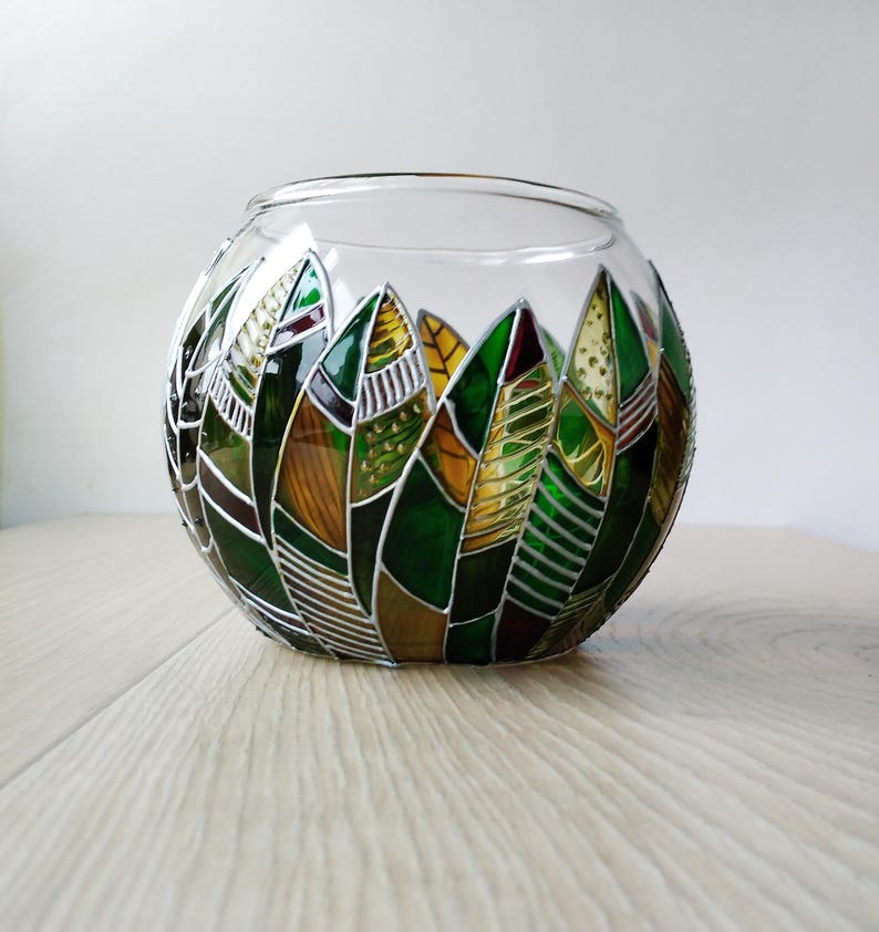 Modern Green Succulent Glass Planter Pot Sphere Floral - Etsy