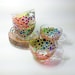 Rainbow Tea Cups & Saucers Set of 4 Painted Glass Cups With 4 - Etsy