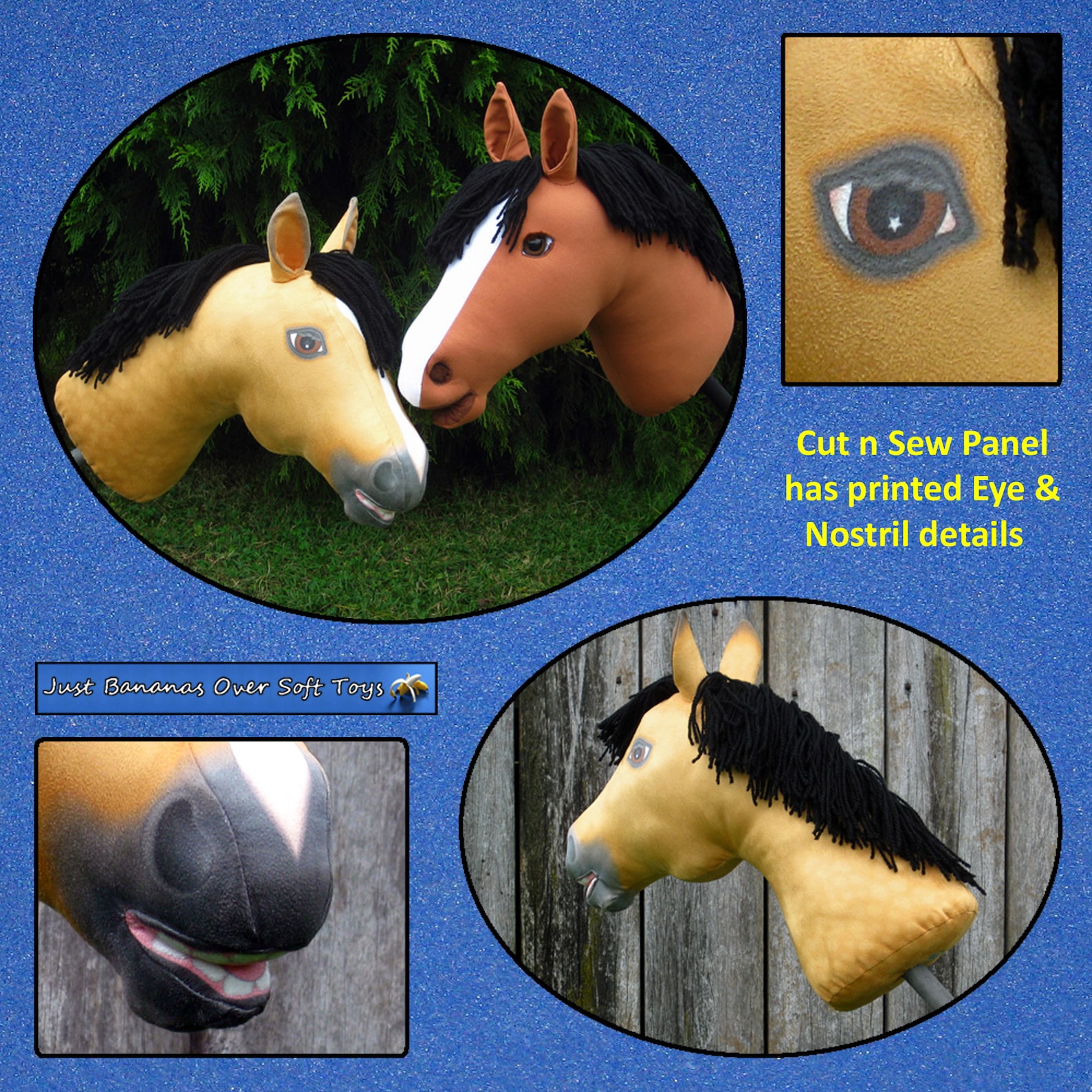 Sewing Pattern PDF Hobby Horse wish for a Pony Kidstoy or Keepsake Full ...