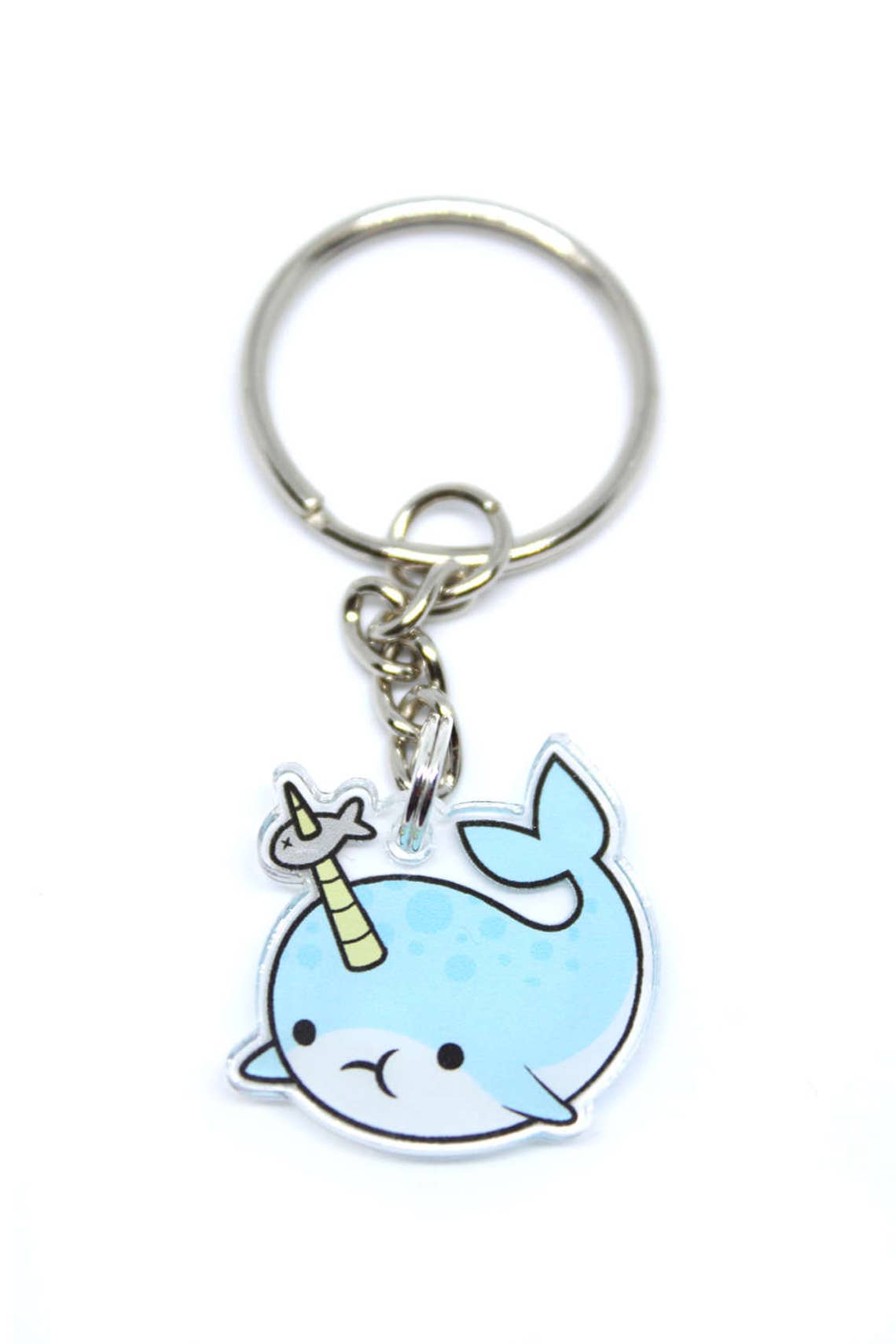 1 Inch Clear Acrylic Narwhal Keychain / Cell Phone Charm - Etsy