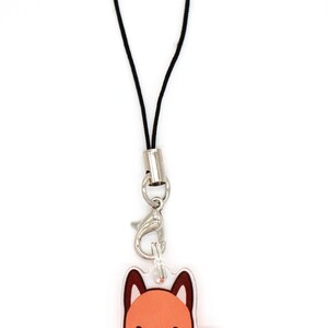1 Inch Clear Acrylic Fox Keychain / Cell Phone Charm - Etsy