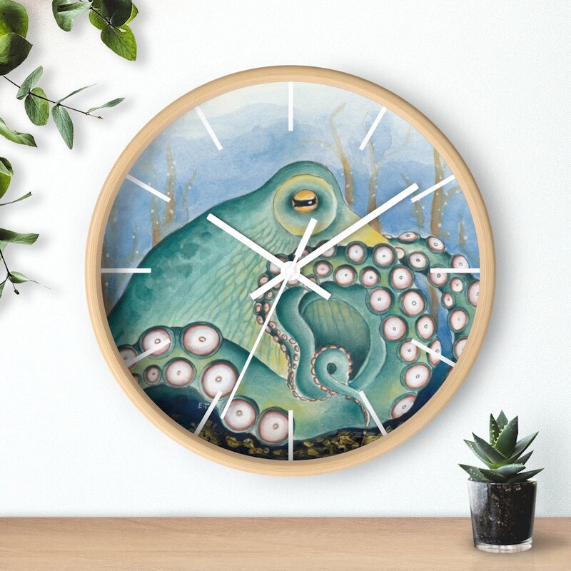 Octopus Wall Clock - Etsy