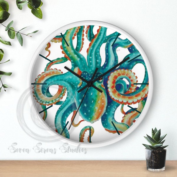 Octopus Wall Clock - Etsy