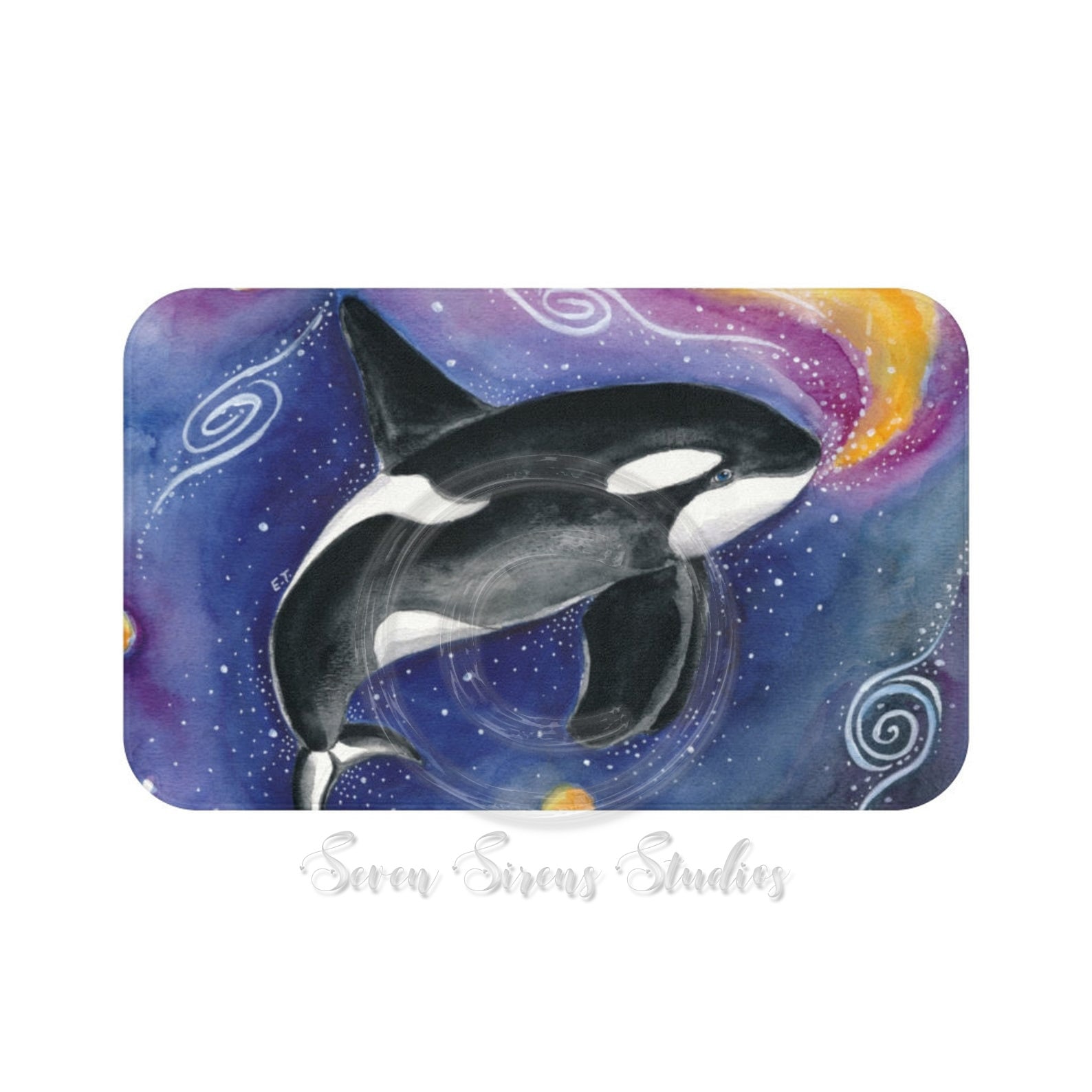 Orca Whale Cosmic Galaxy Bath Mat - Etsy