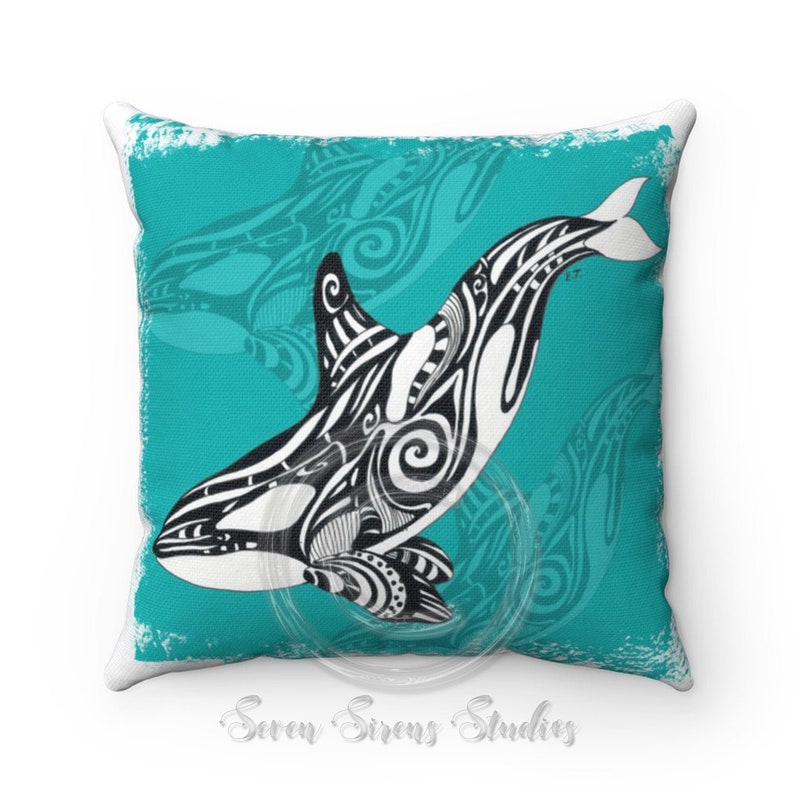 Orca Throw Pillows - Etsy