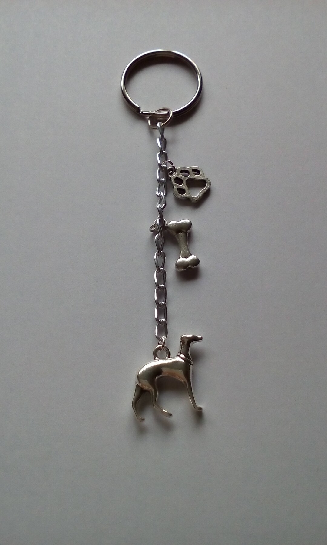 Greyhound, Whippet, Lurcher Dog Charm Key Ring, Key Chain - Etsy UK