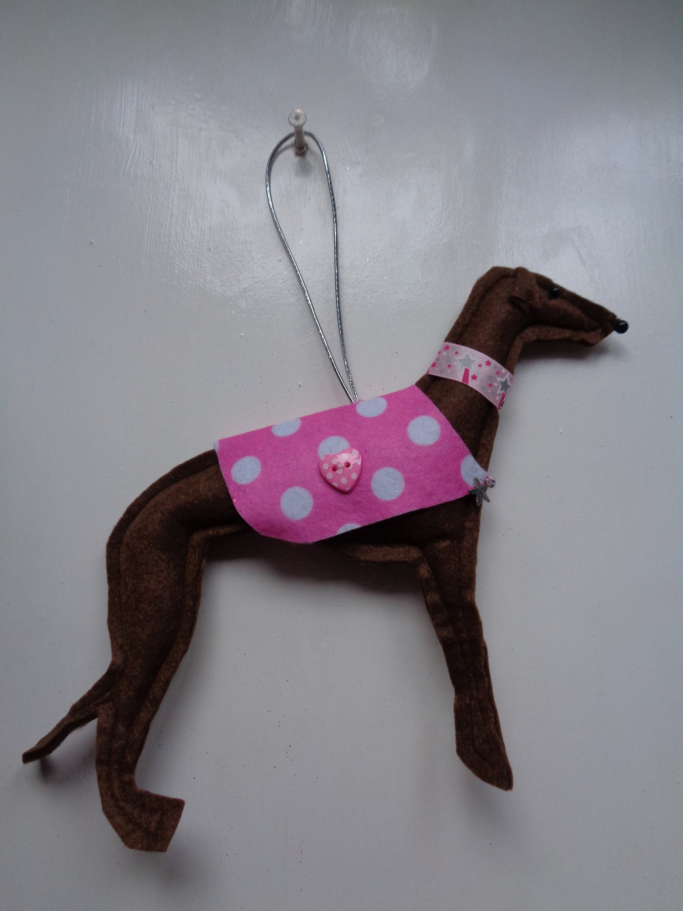 Hand Made Brown Felt Greyhound Whippet Lurcher Type Dog - Etsy UK