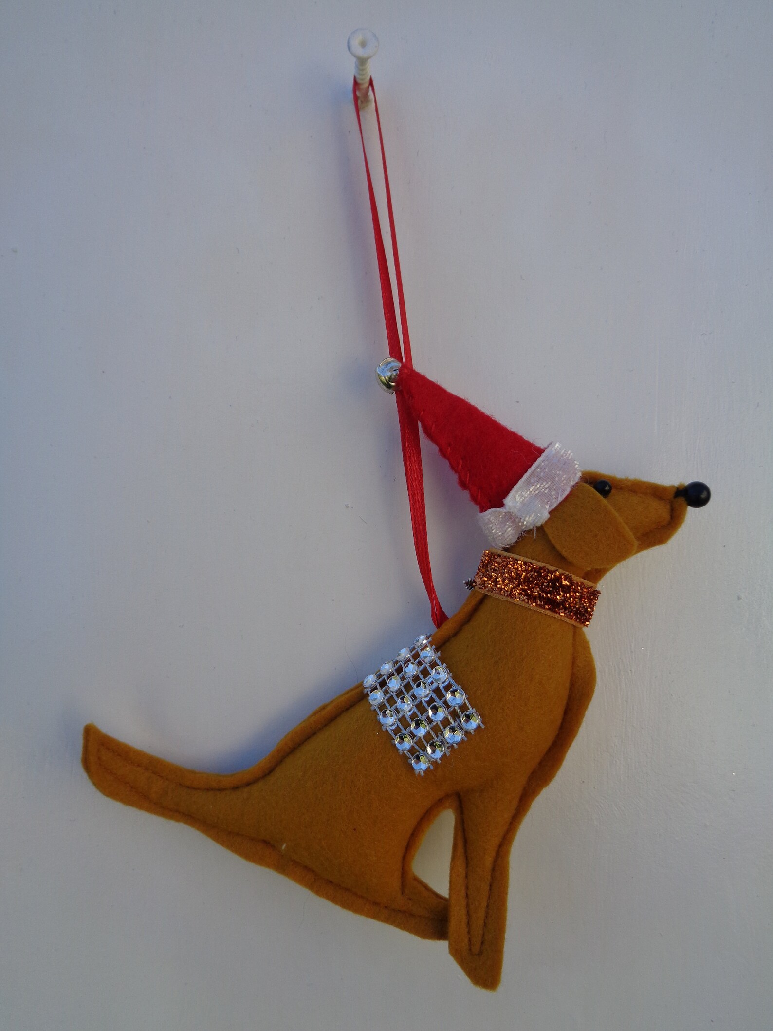 Handmade ginger felt Christmas Labrador retriever type dog | Etsy