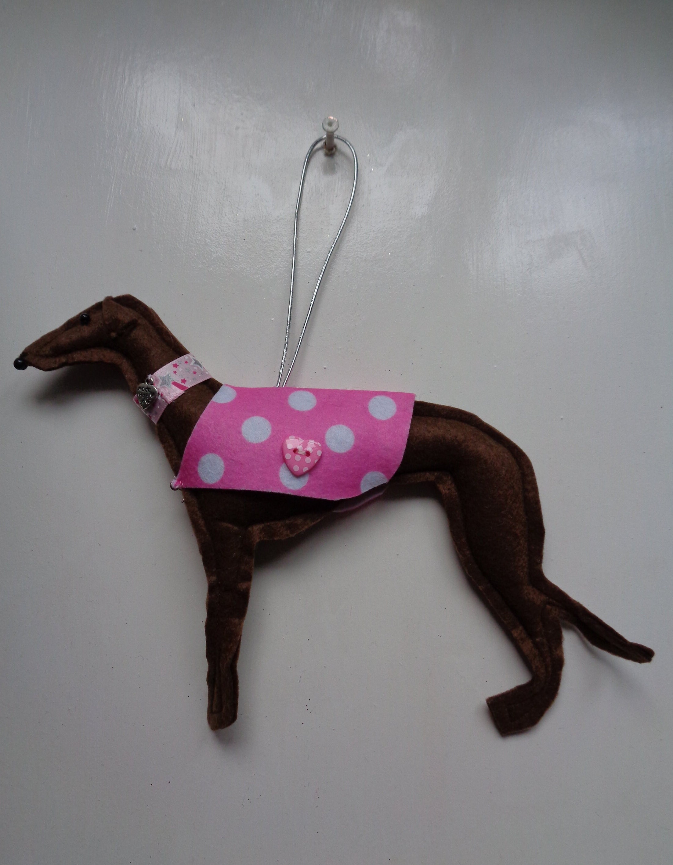 Hand Made Brown Felt Greyhound Whippet Lurcher Type Dog - Etsy UK