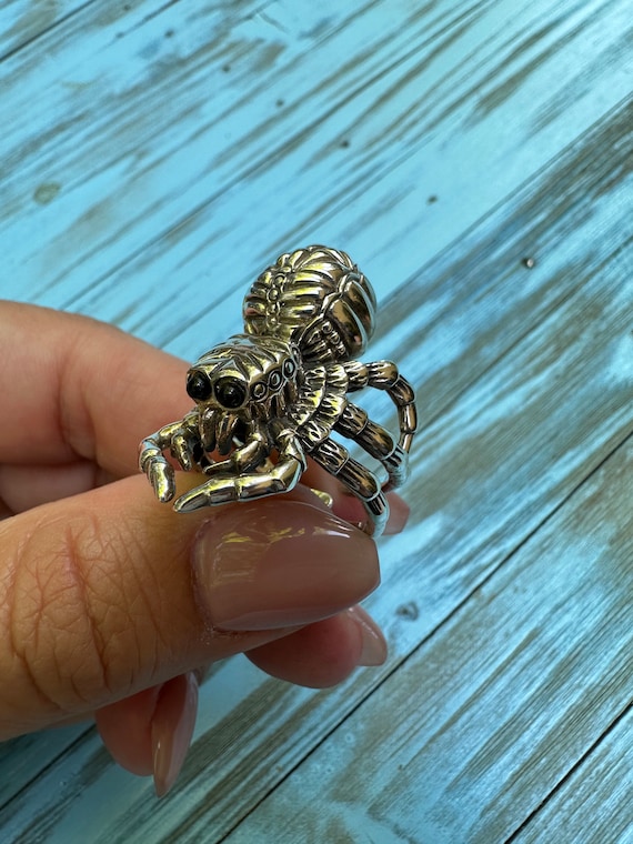 silver spider ring tarantula - Gem