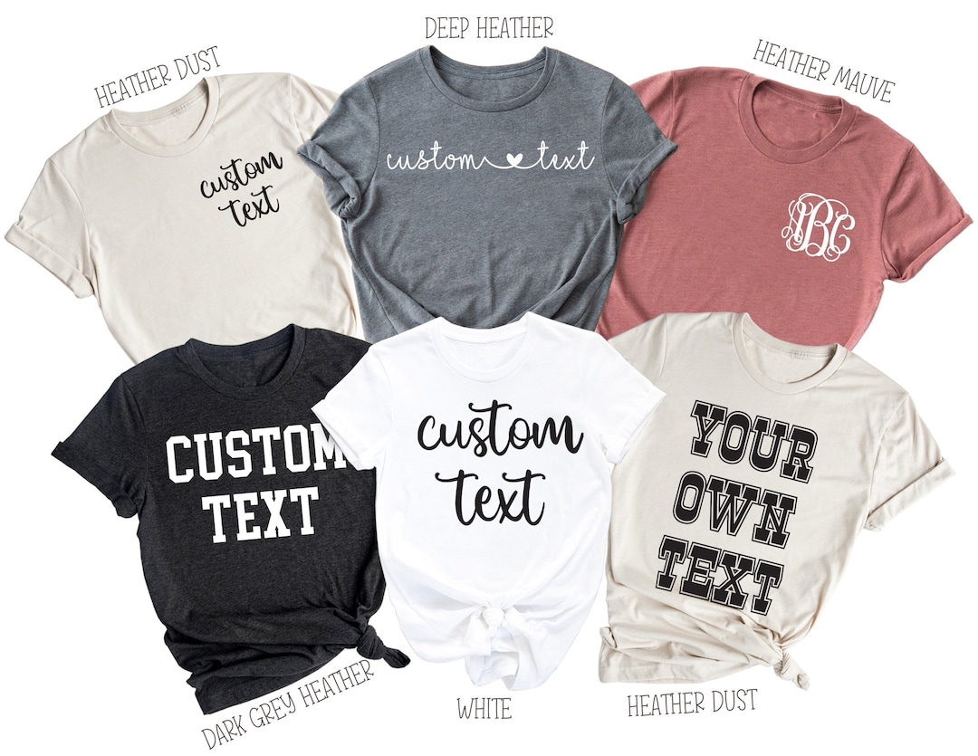 Personalized T-shirt, Custom T-shirts, Custom Shirt, Personalized Shirt ...