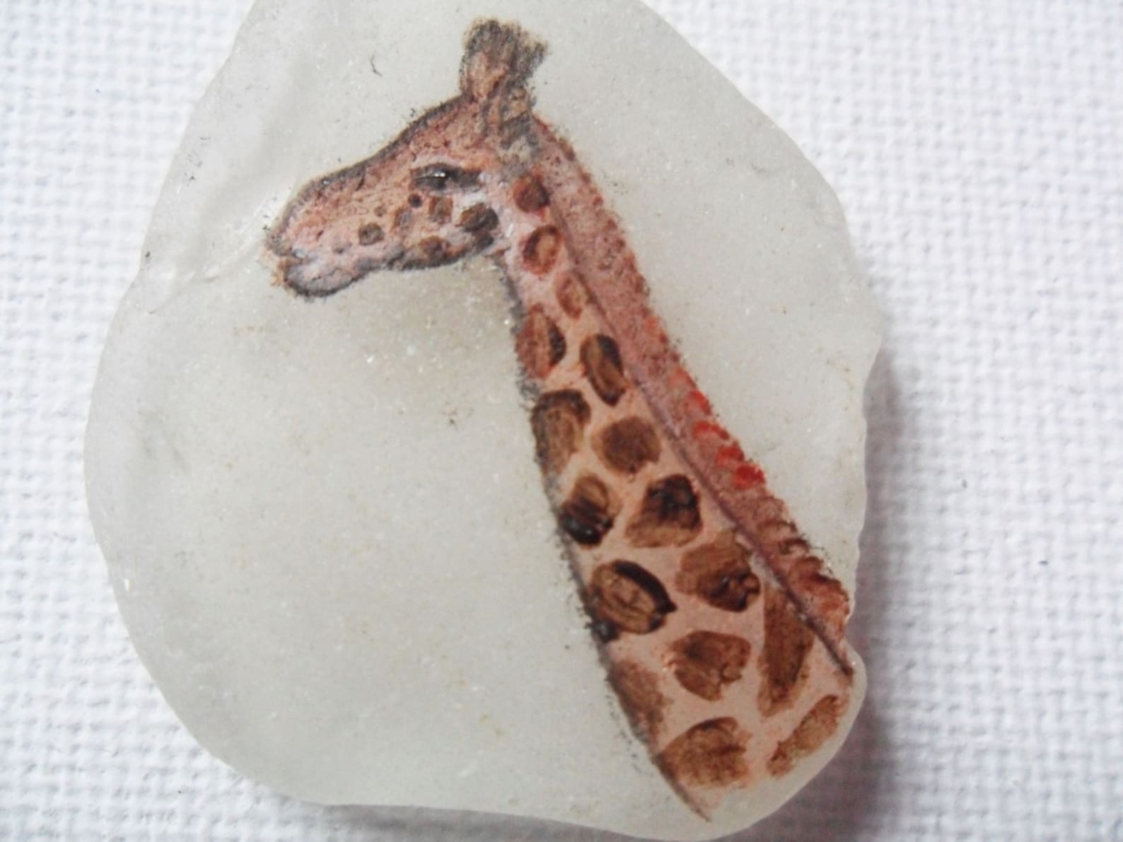 Hand Painted Giraffe Art - Original Acrylic Miniature Painted to Order ...