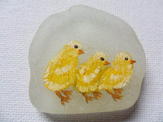 Hand Painted Little Yellow Chicks Art Original Acrylic - Etsy