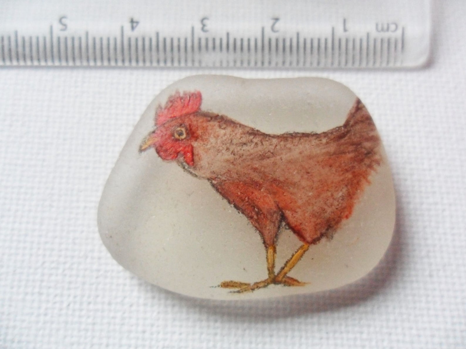 Hand Painted Chicken Art- Original Acrylic Miniature Painted to Order ...