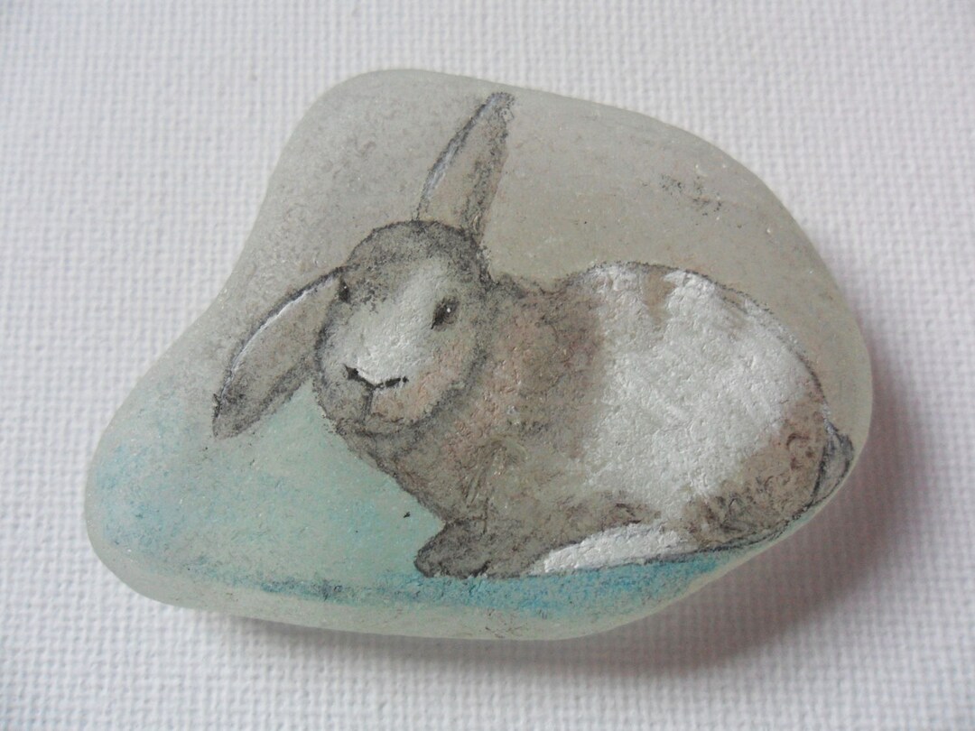 Hand Painted Floppy Eared Rabbit Art - Painted to Order Original ...