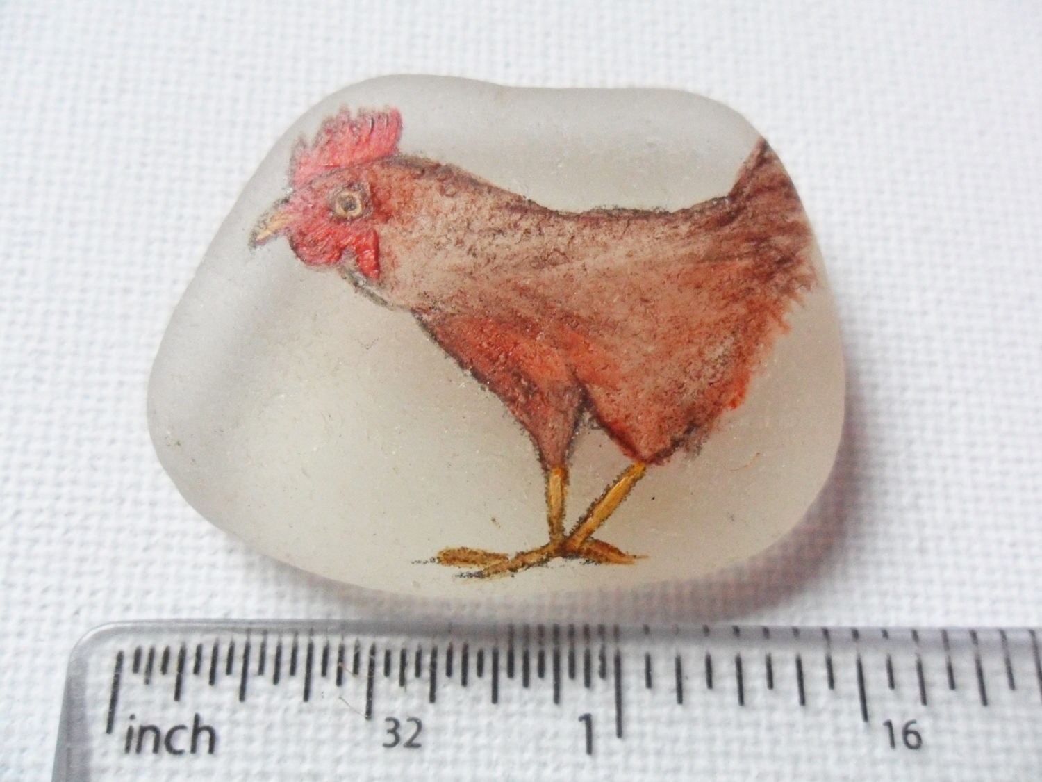Hand Painted Chicken Art- Original Acrylic Miniature Painted to Order ...
