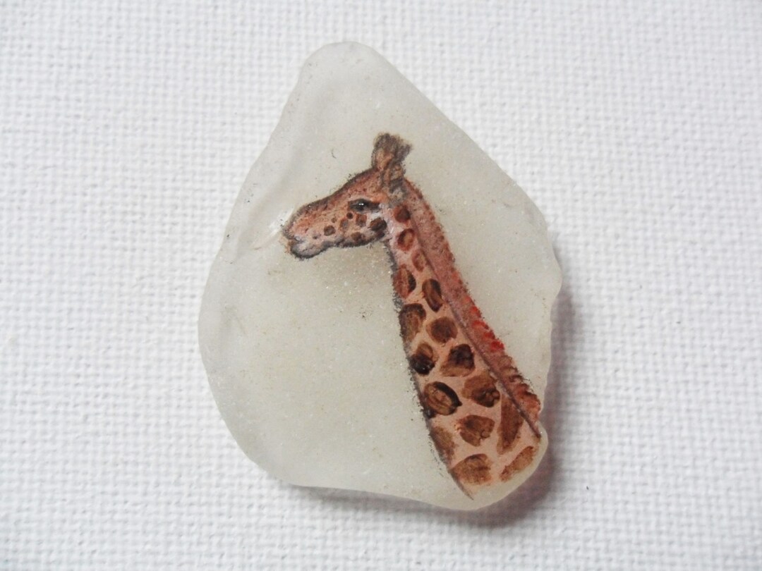 Hand Painted Giraffe Art - Original Acrylic Miniature Painted to Order ...