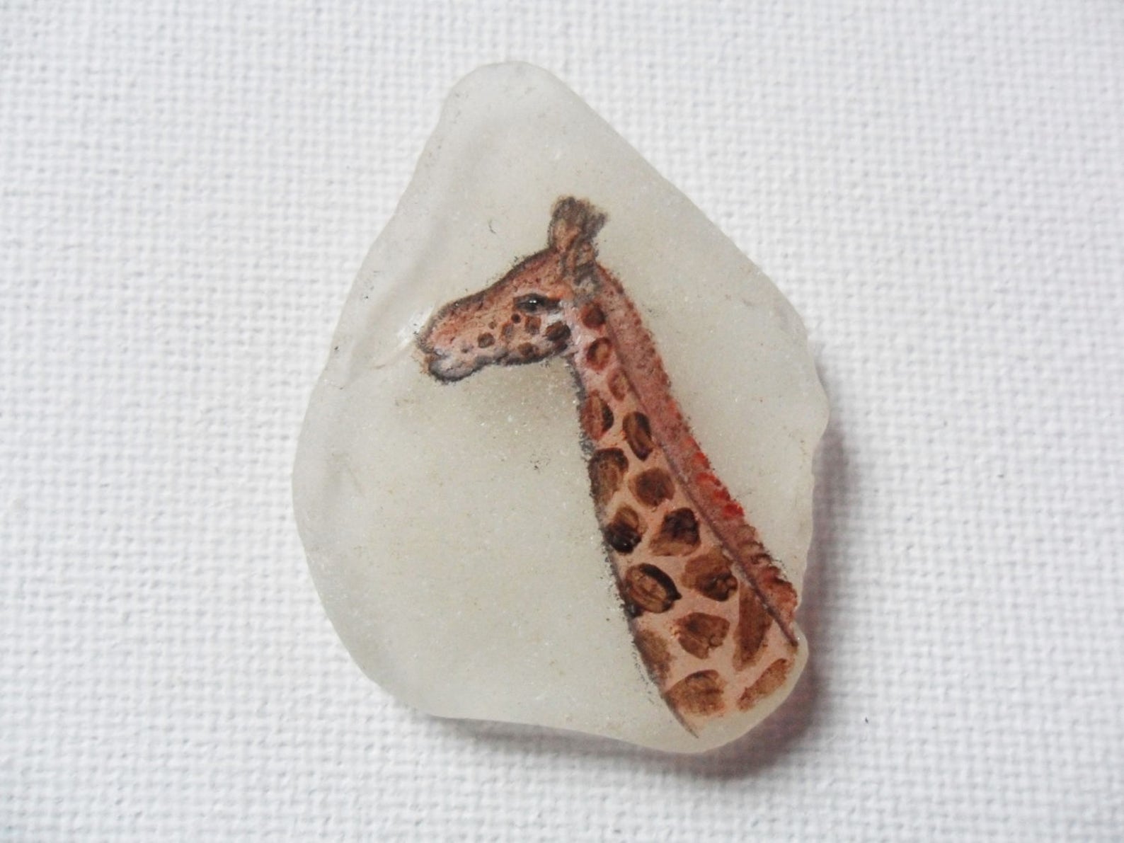 Hand Painted Giraffe Art - Original Acrylic Miniature Painted to Order ...