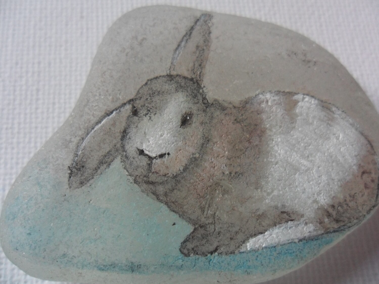 Hand Painted Floppy Eared Rabbit Art Painted to Order | Etsy UK