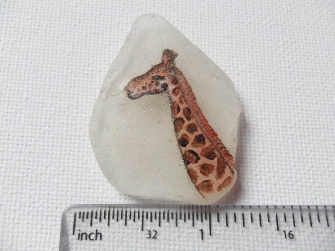 Hand Painted Giraffe Art Original Acrylic Miniature Painted | Etsy