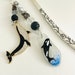 Orca Hand Painted Sea Glass 12cm BOOKMARK Wire Wrapped With Pretty ...