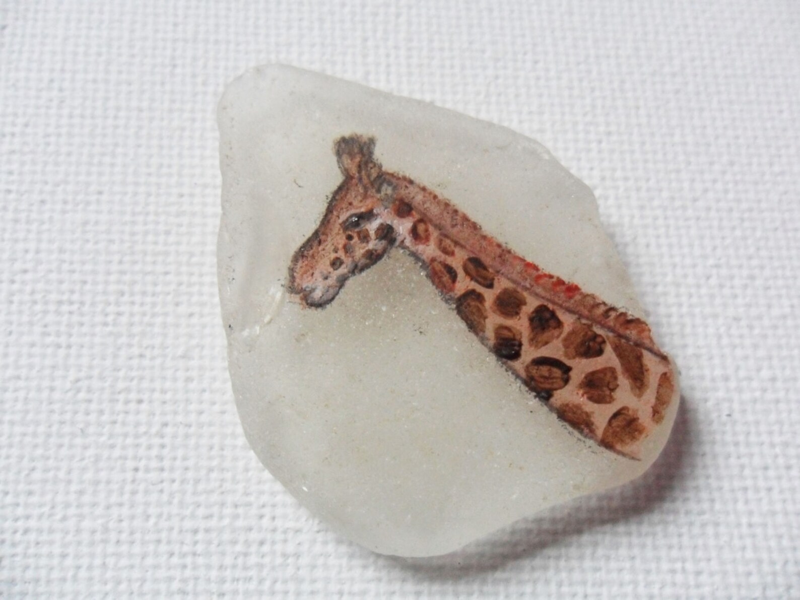 Hand Painted Giraffe Art Original Acrylic Miniature Painted | Etsy