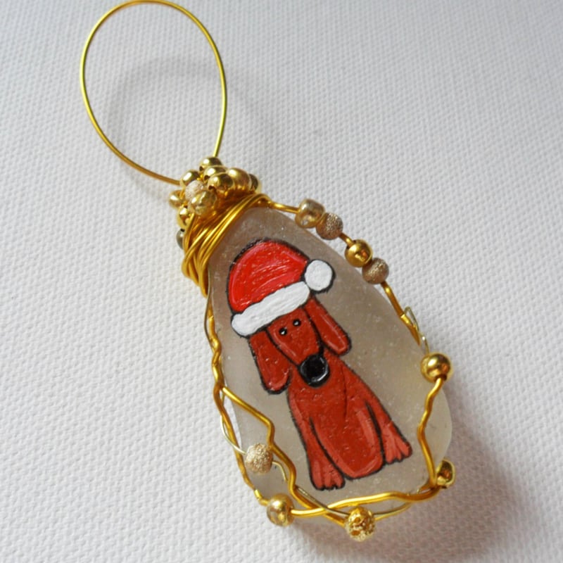 Hand Painted Santa Shell - Etsy UK
