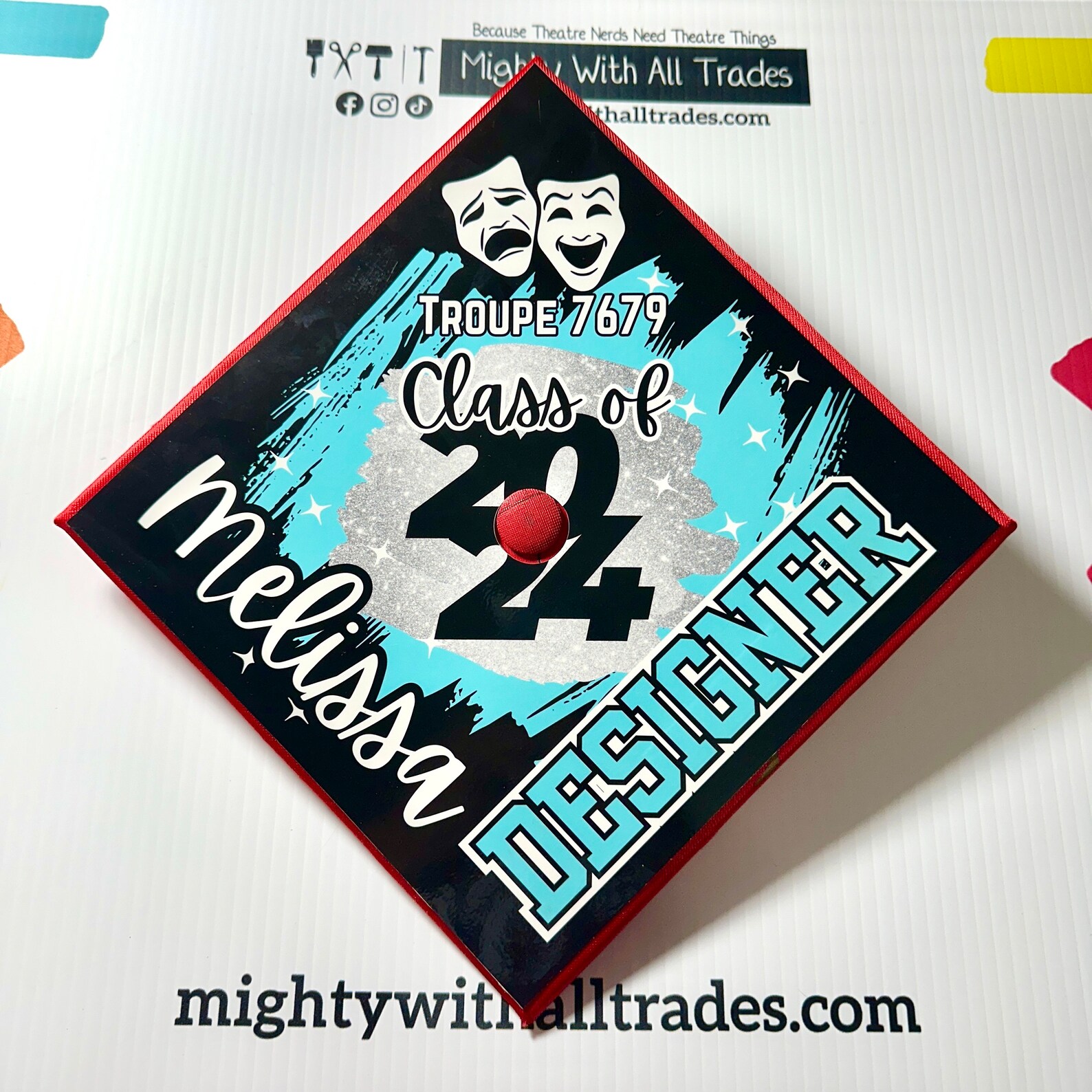 Graduation Cap Theatre Topper, Graduation Topper. Custom Grad Cap ...