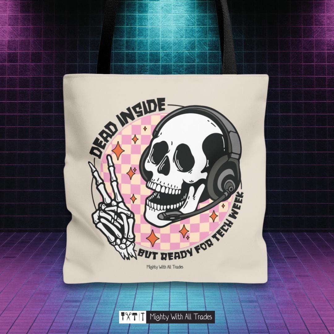 Stage Manager Tote Bags | Dead Inside Tech Week Tote Bag | Stage ...