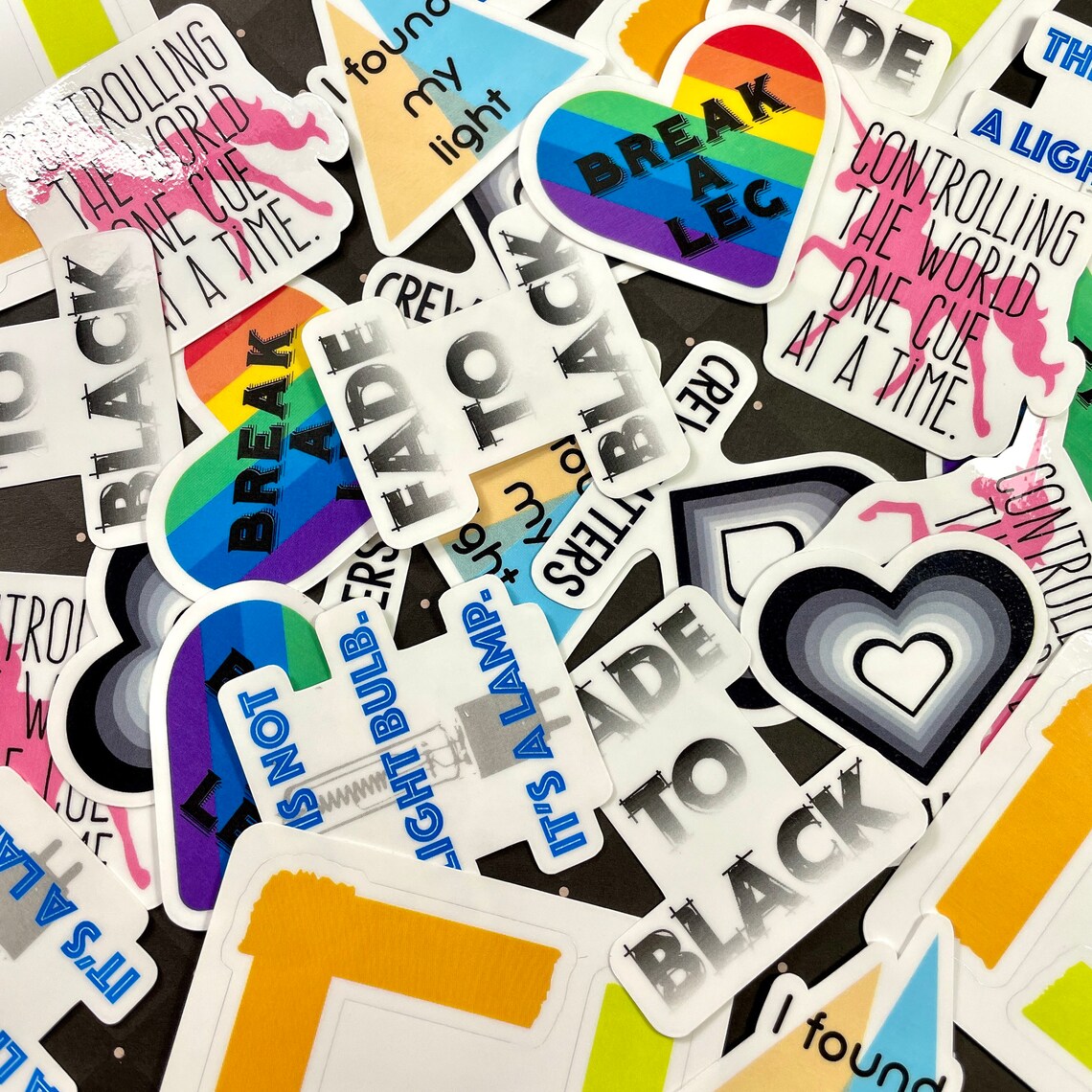 Neon Spike Tape Sticker, Theatre Stickers, Water Bottle Stickers ...