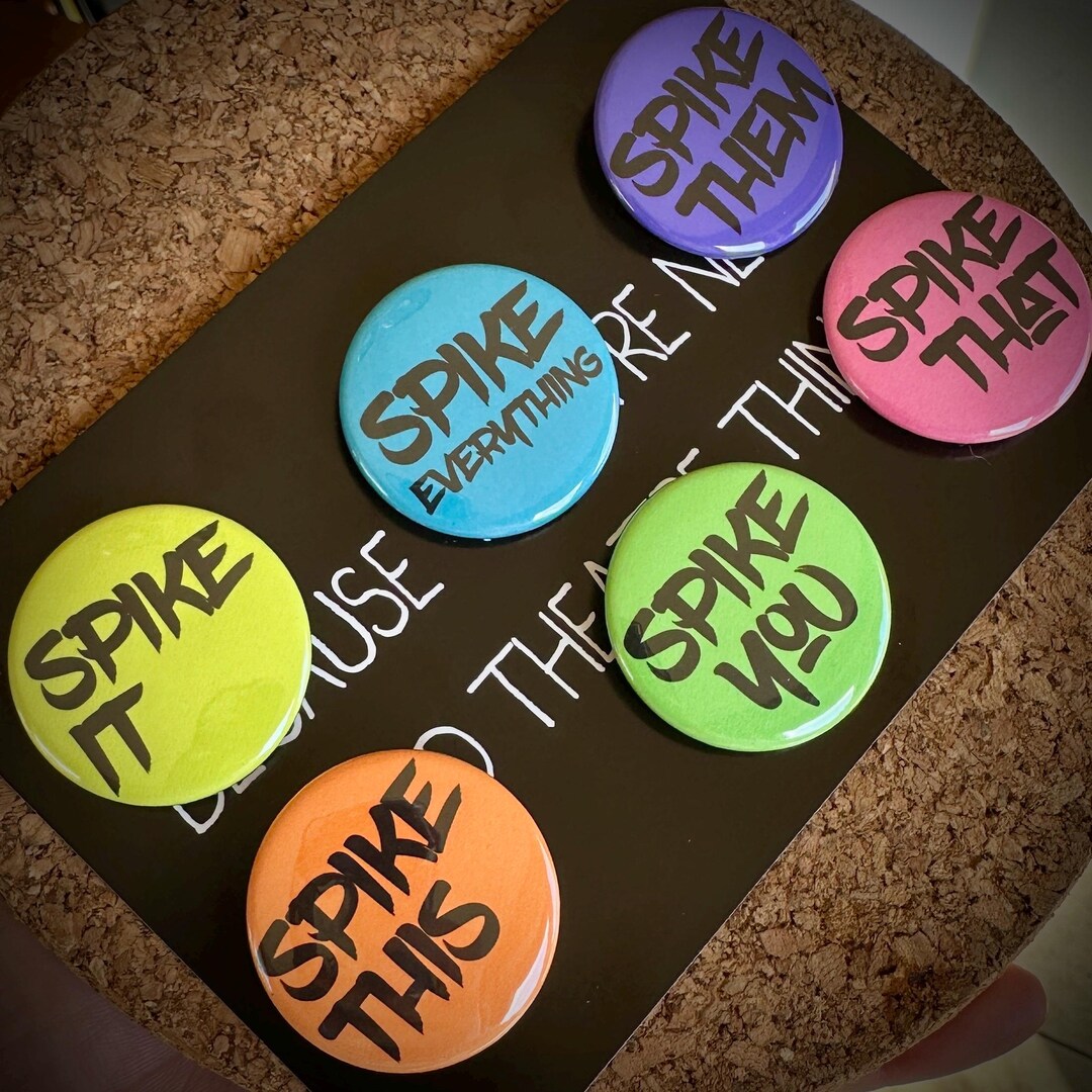 BUTTON PACKS Spike Me, Set of 6, 1-1/2 Buttons, Stage Manager, Tech ...