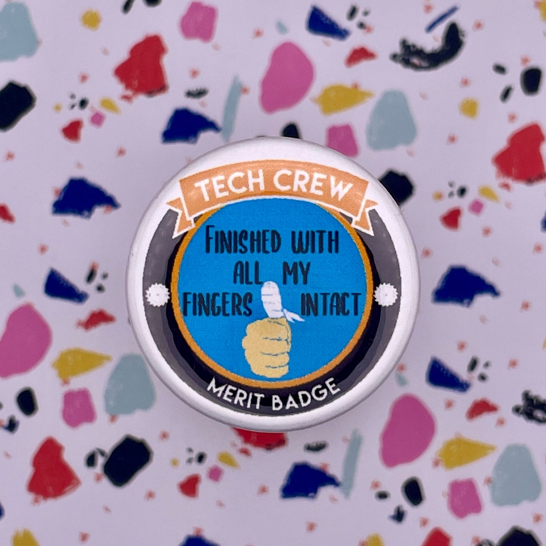 Intact Merit Badge, 1-1/2" Pin Back Button, Backstage, Theatre Tech ...