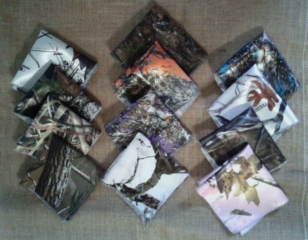 Camo Pocket Squares. Boys & Men. Many Camo Colors Available. - Etsy