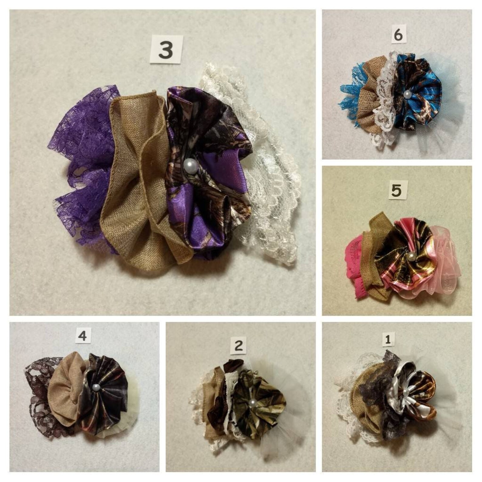 New Hair Clips. Made With Your Favorite Camo Colors , Lace and a Touch ...