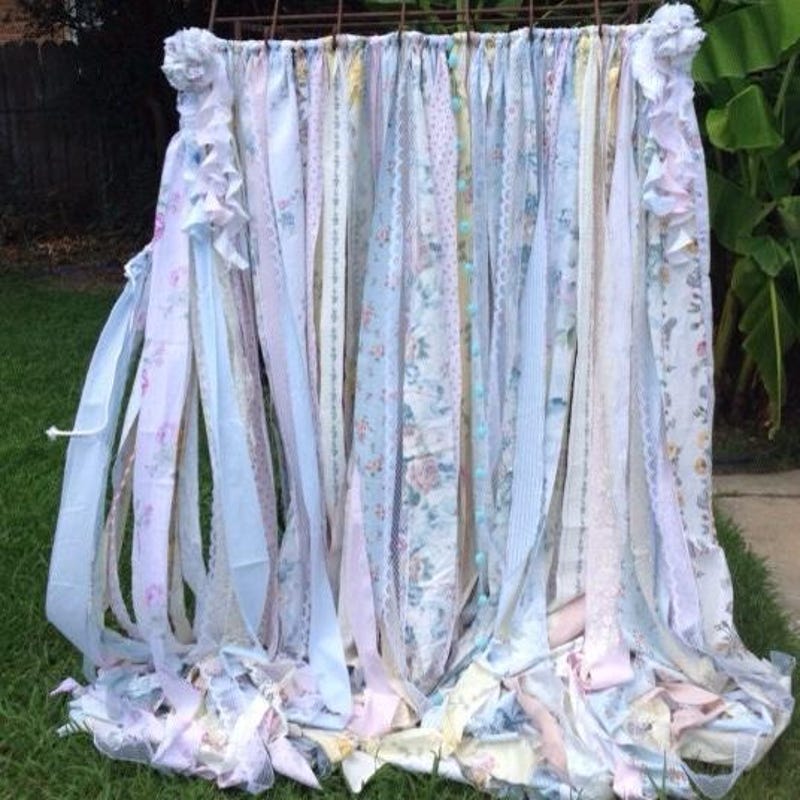 Rag Curtain - Etsy