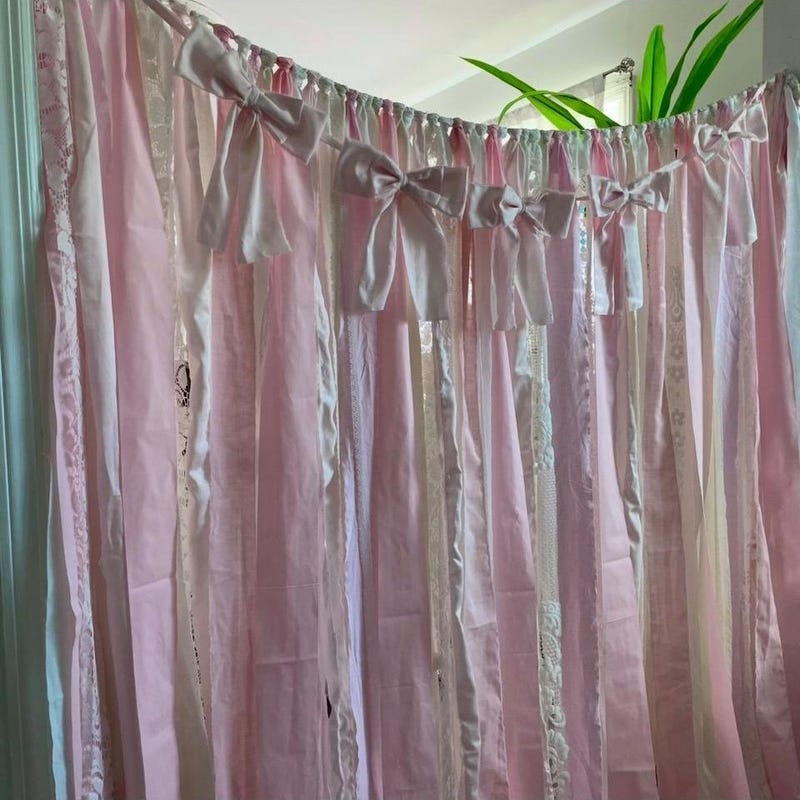 Rag Curtain - Etsy