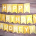 Happy Birthday Banner, Happy Birthday Yellow Banner, Girls Birthday ...