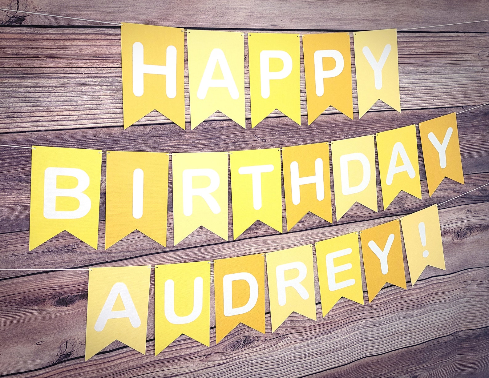 Happy Birthday Banner, Happy Birthday Yellow Banner, Girls Birthday ...