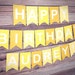 Happy Birthday Banner, Happy Birthday Yellow Banner, Girls Birthday ...