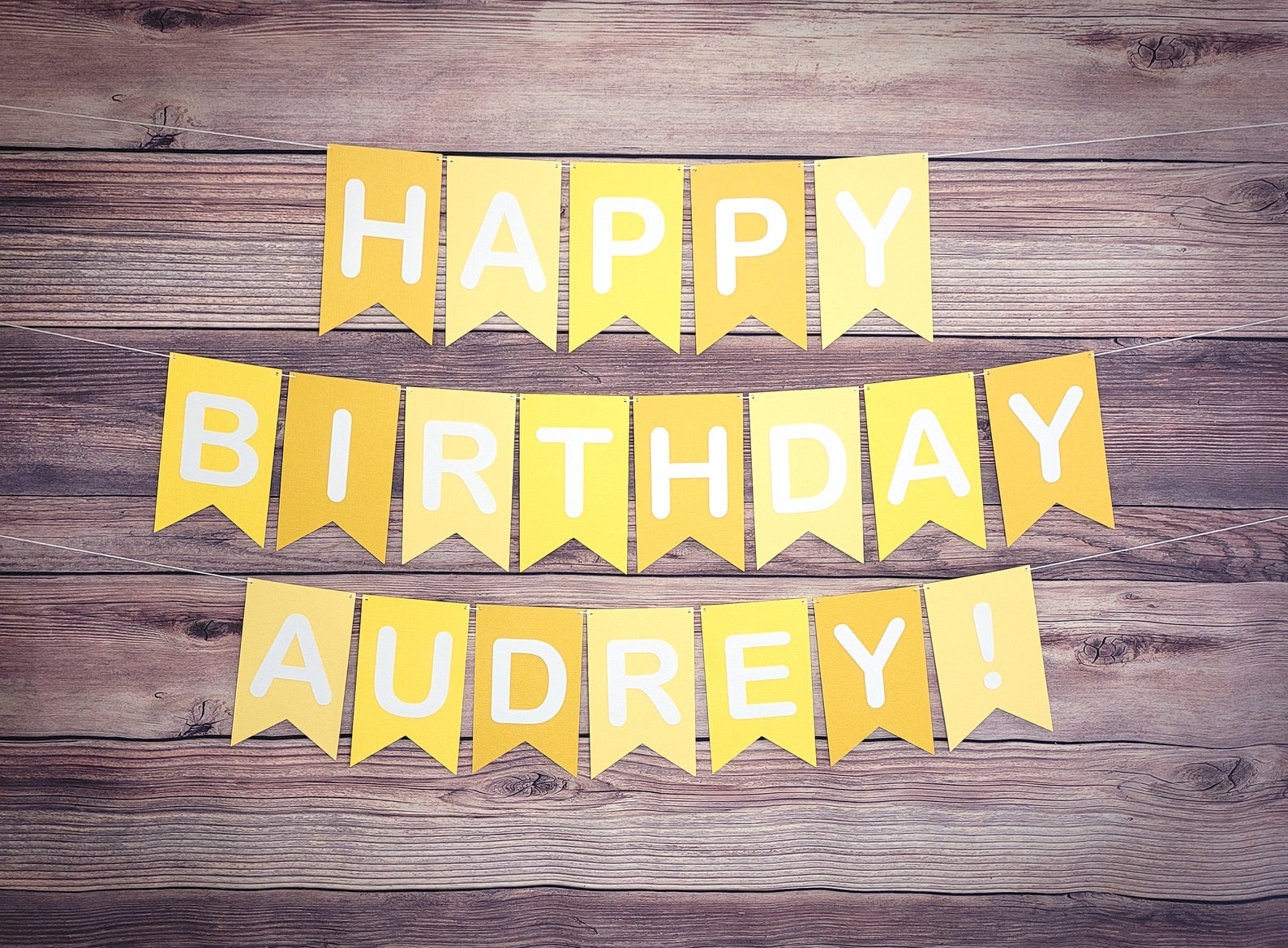 Happy Birthday Banner, Happy Birthday Yellow Banner, Girls Birthday ...
