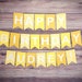 Happy Birthday Banner, Happy Birthday Yellow Banner, Girls Birthday ...