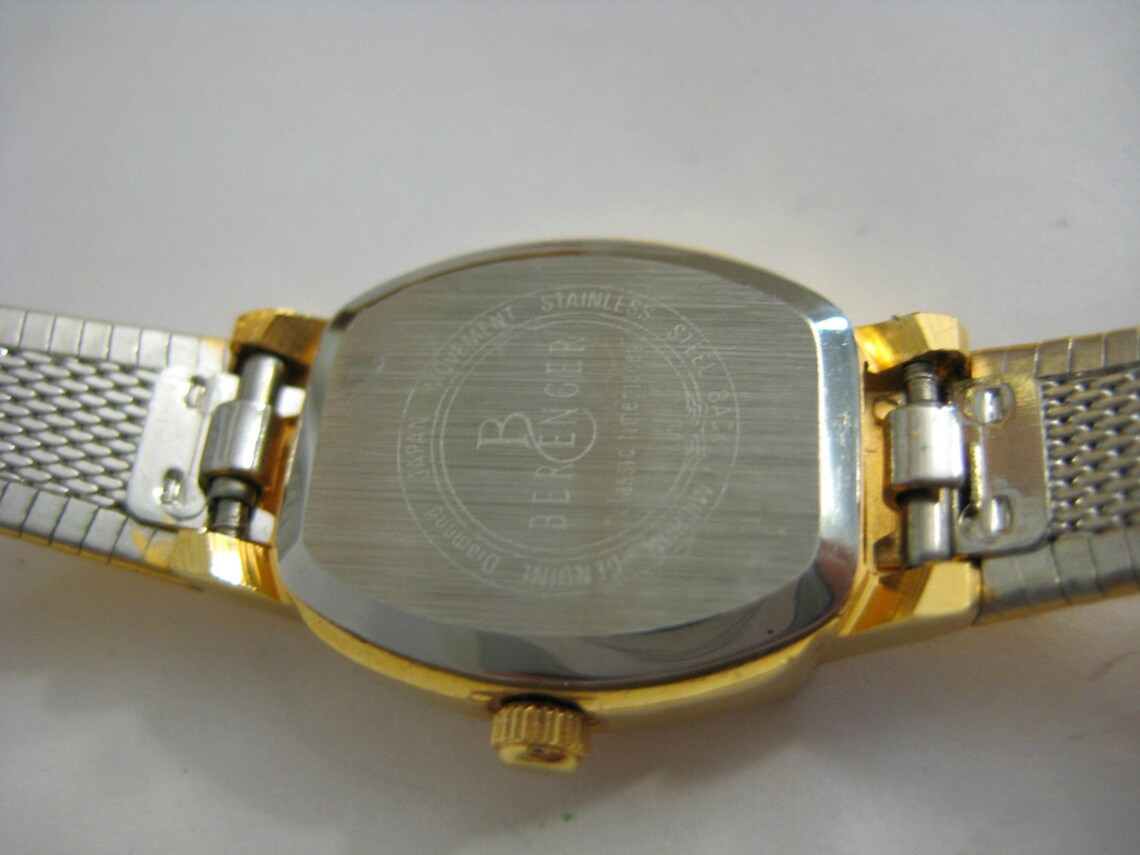 Berenger Quartz Diamond Lady's Watch, Japan Movt., Great Condition! - Etsy