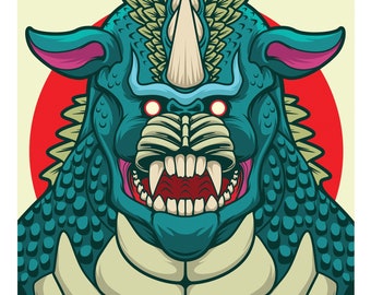 Jet Jaguar godzilla Singular Point 11x17 Print | Etsy