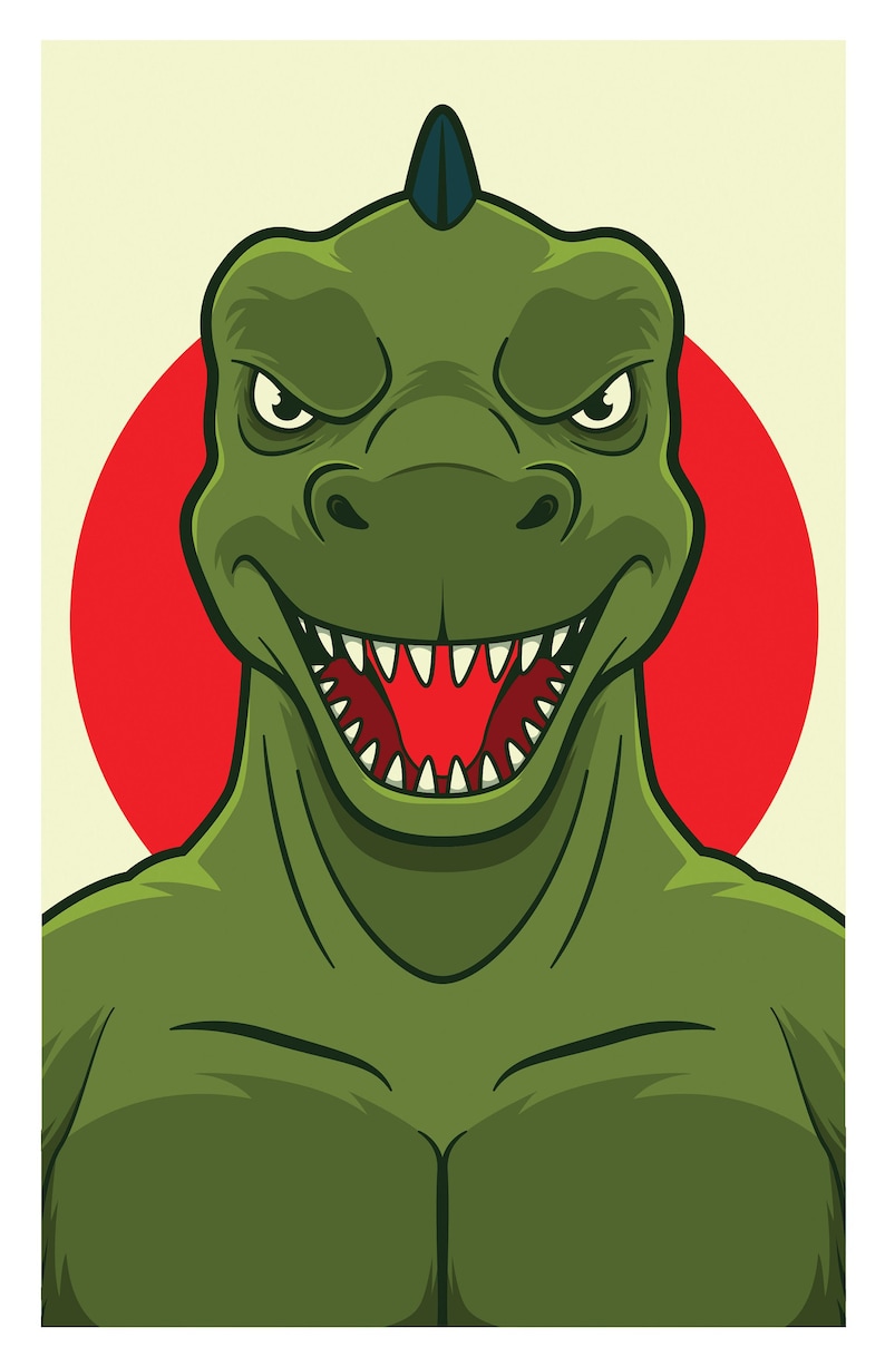 Hanna Barbera Godzilla 11x17 Print - Etsy