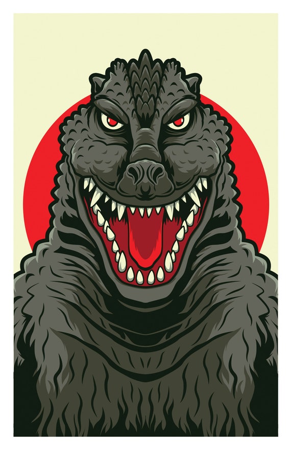Millennium Godzilla 11x17 Print - Etsy