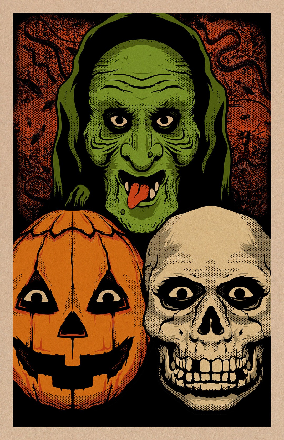 Silver Shamrock Masks Print 11x17 - Etsy